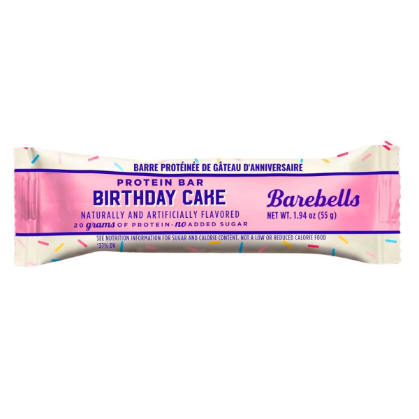 Barebells Birthday Cake Protein Bar – 20g Protein, No Sugar - Delicious ...