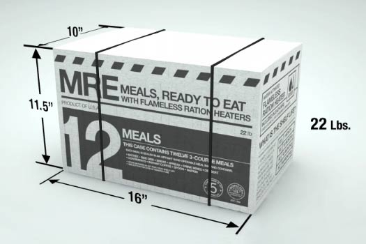 Meals Ready to Eat (MRE's) - Case of 12 with heaters - Delicious ...