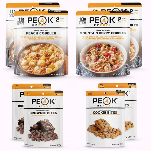 Peak Refuel Dessert 8 Pouch Pack - Delicious Emergency & Outdoor Food ...