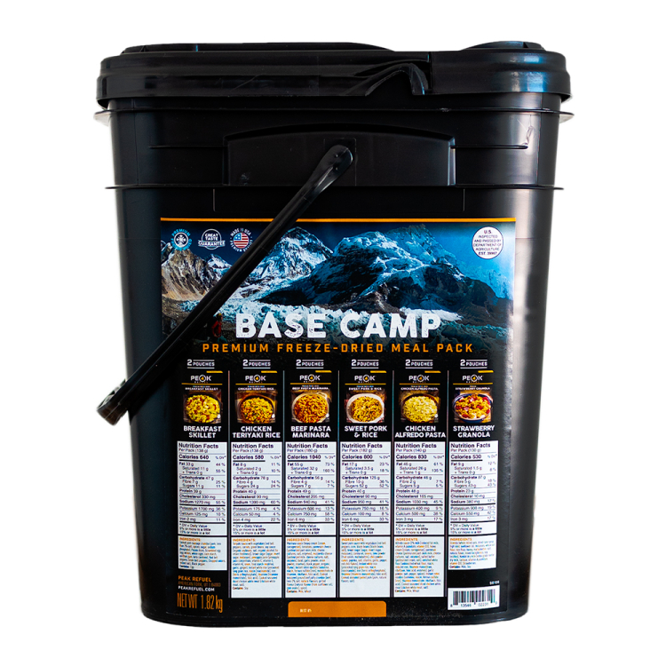 Peak Refuel Freeze Dried Meals Base Camp 12 Pack - Delicious Emergency ...