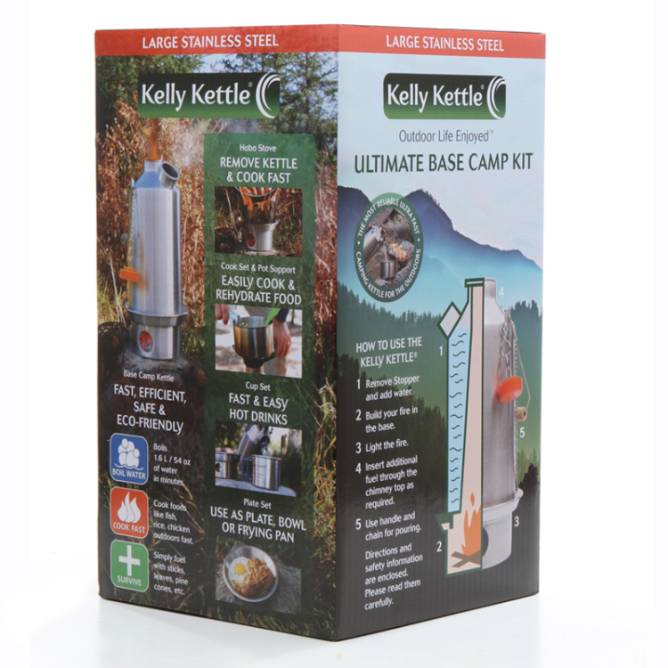 Kelly Kettle Ultimate Stainless Steel Base Camp Kit - Delicious ...